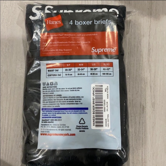 Supreme | Underwear & Socks | Supreme Boxer Black White In Xl | Poshmark